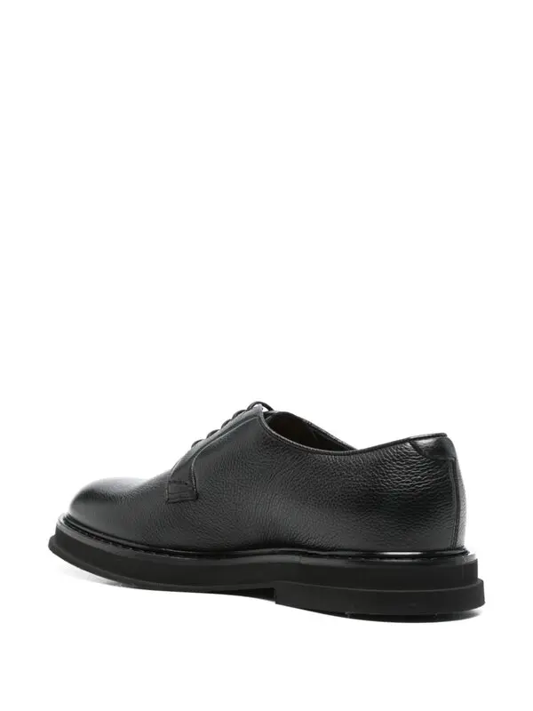 DOUCAL'S Leather Derby Shoes - Black