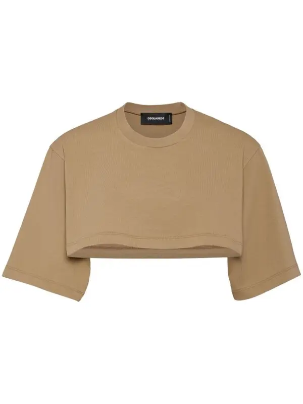 Dsquared2 Cropped T-shirt - Neutrals