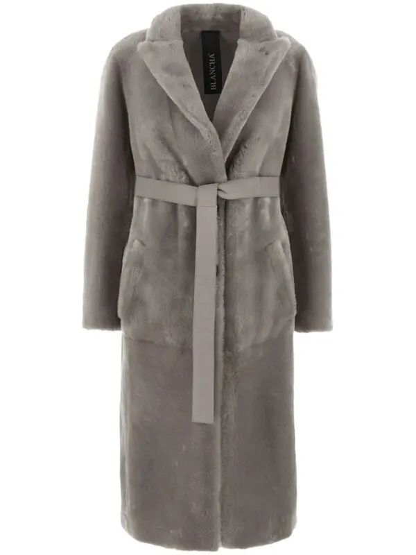BLANCHA Reversible Shearling Mid-length Coat