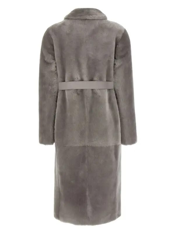 BLANCHA Reversible Shearling Mid-length Coat