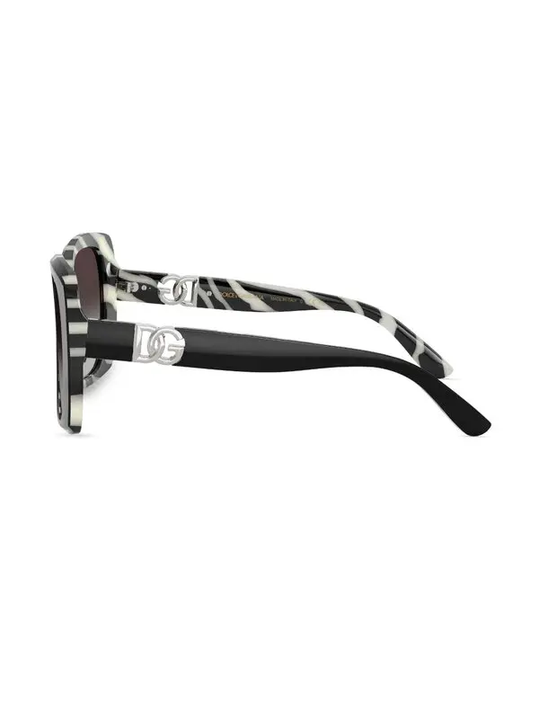 Dolce & Gabbana Zebra-print Square-frame Sunglasses