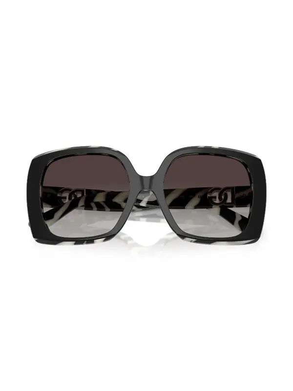 Dolce & Gabbana Zebra-print Square-frame Sunglasses