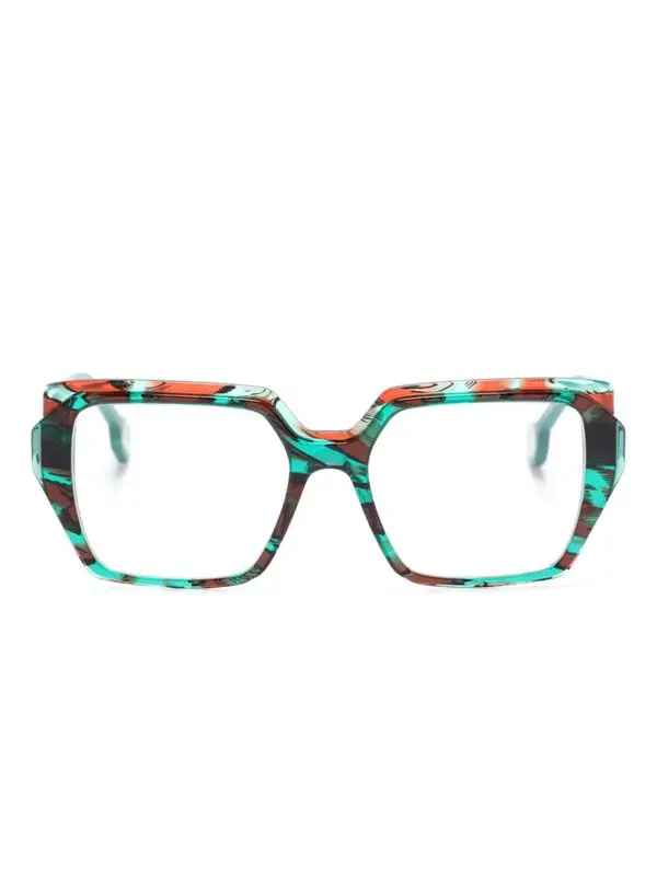 ETNIA BARCELONA Square Frame Glasses - Green