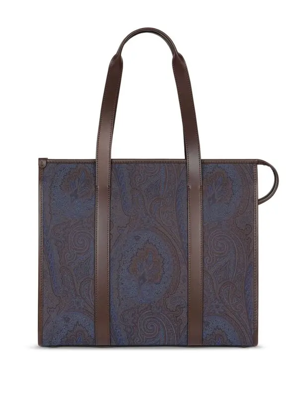Etro Paisley Print Tote Bag - Brown