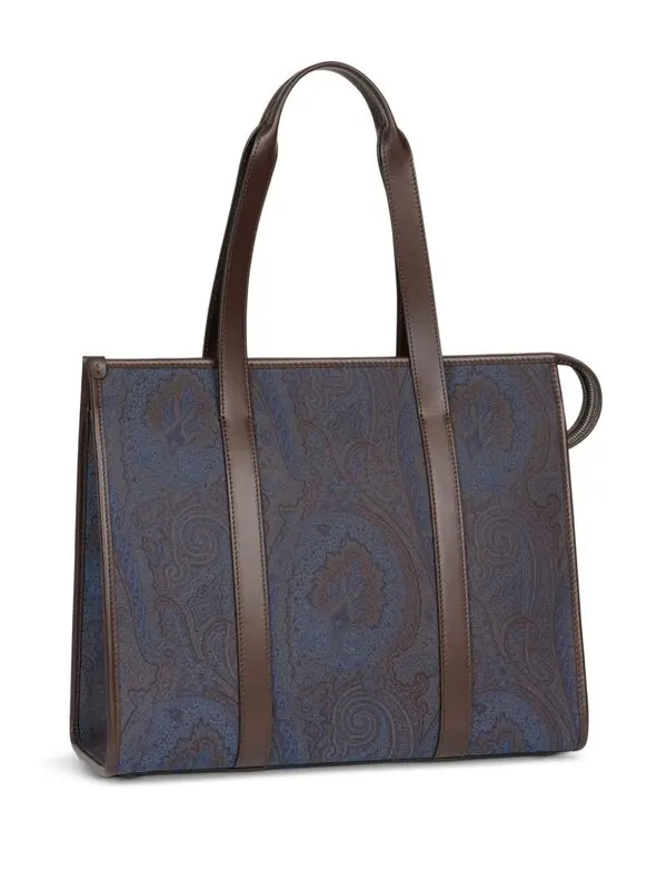 Etro Paisley Print Tote Bag - Brown