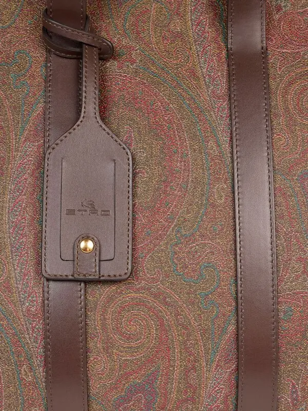 Etro Arnica Travel Bag In Paisley Jacquard - Brown