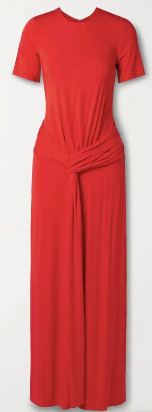 Jonathan Simkhai Nalani Tie-front Draped Stretch-jersey Gown