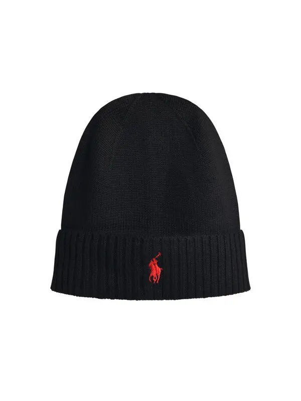 Ralph Lauren Wool Beanie - Black