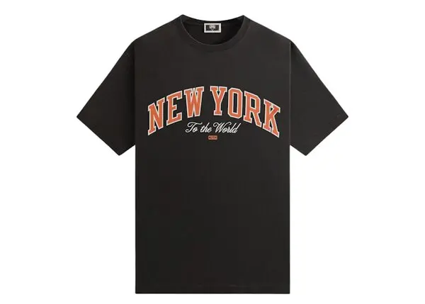 Kith X New York Knicks New York To The World Vintage Tee Shirt