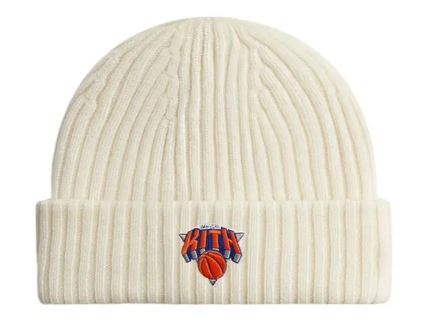 Kith X New York Knicks Logo Beanie - Sandrift