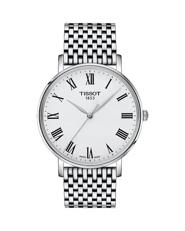 TISSOT Everytime 40mm Strap Watch - White/silver