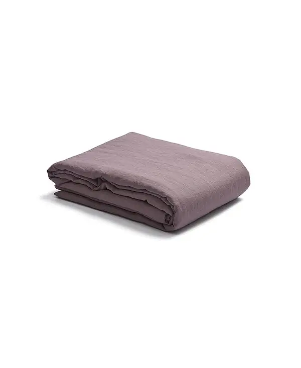 PIGLET IN BED Linen Flat Sheet - Elderberry