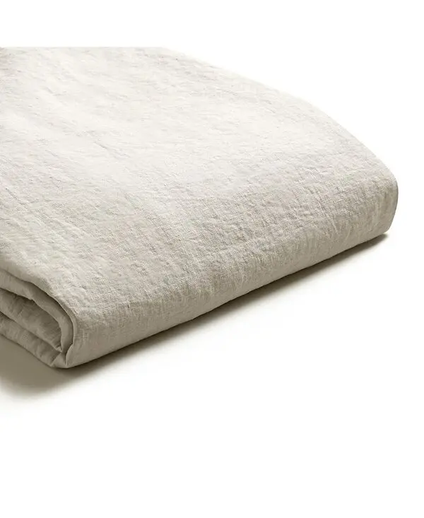 PIGLET IN BED Linen Blend Flat Sheet - Oatmeal