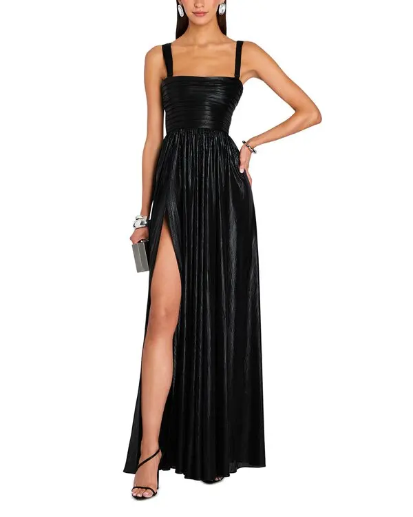 Retrofete Iris Metallic Dress - Metallic Black