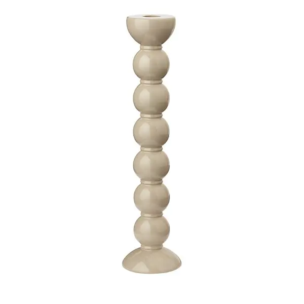 ADDISON ROSS Bobbin Candlestick Holder - Cappuccino