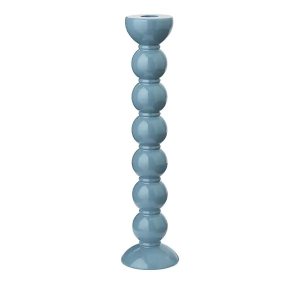 ADDISON ROSS Bobbin Candlestick Holder - Chambray