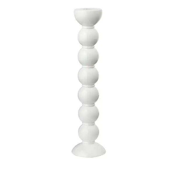 ADDISON ROSS Bobbin Candlestick Holder - White