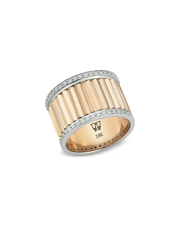 Walters Faith Diamond Flute Band Ring - Gold