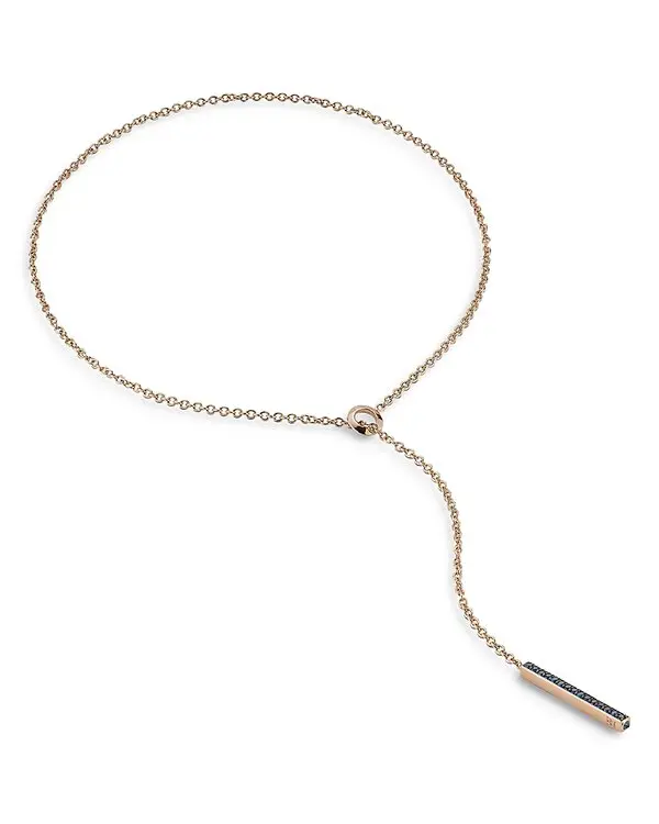 Walters Faith 18k Rose Gold Sapphire Lariat Necklace - Blue/pink