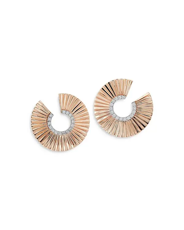 Walters Faith 18k Rose Gold Clive Spiral Hoop Earrings - Pink
