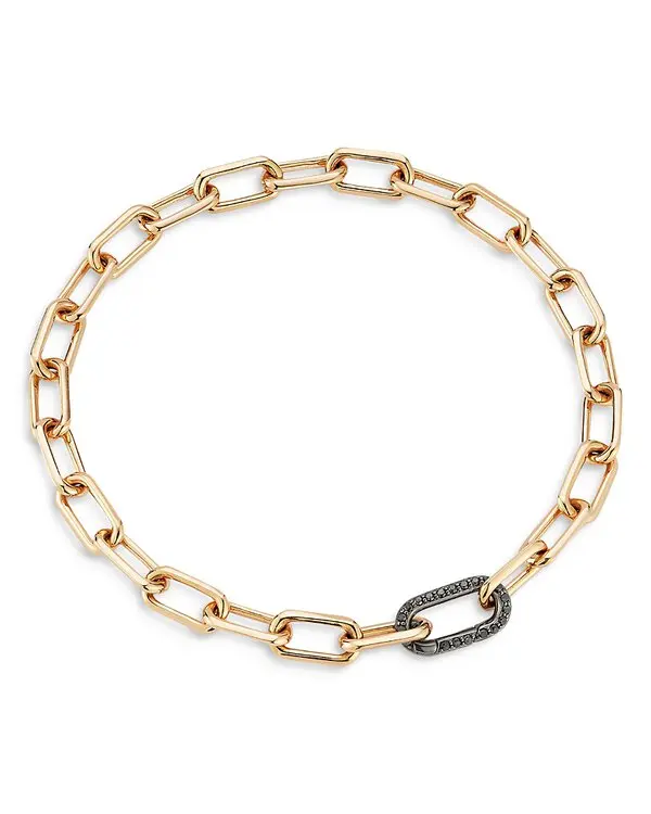 Walters Faith 18k Gold Diamond Clasp Chain Link Bracelet - Black/pink