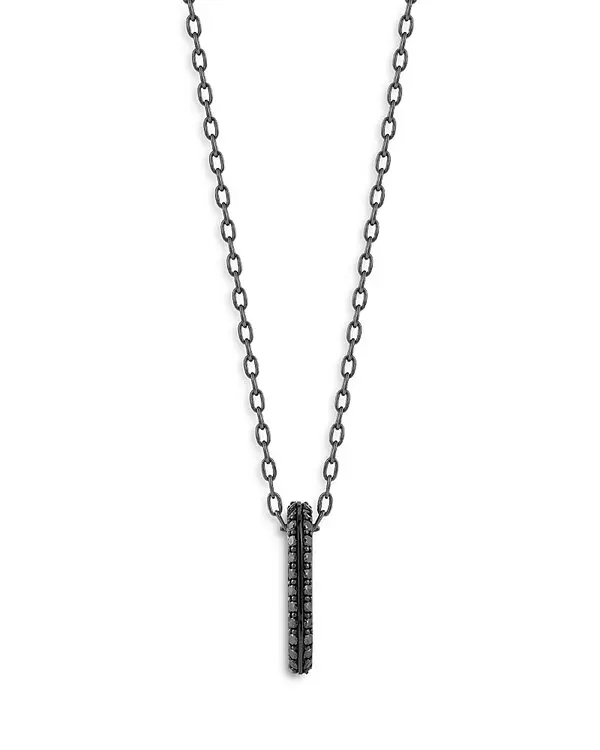 Walters Faith 18k Gold Diamond Link Pendant Necklace - Black