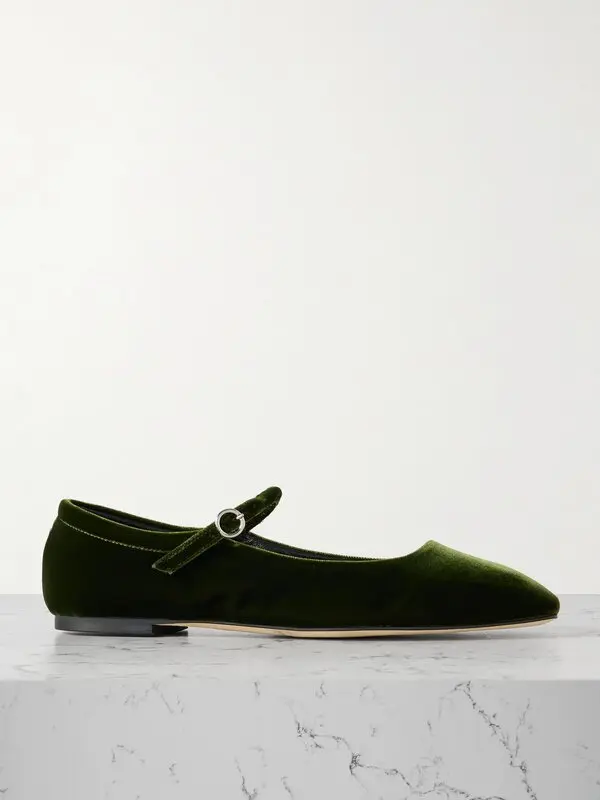 AeydĒ Uma Velvet Mary Jane Ballet Flats