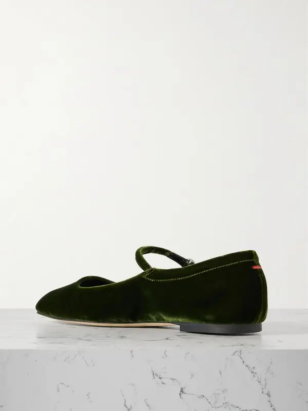 AeydĒ Uma Velvet Mary Jane Ballet Flats