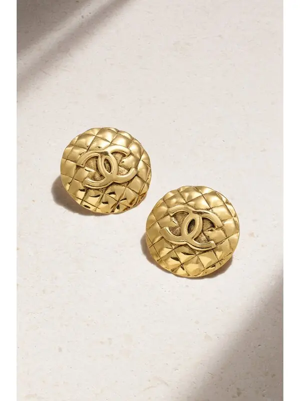 Chanel Plated Clip On Earrings - Gold