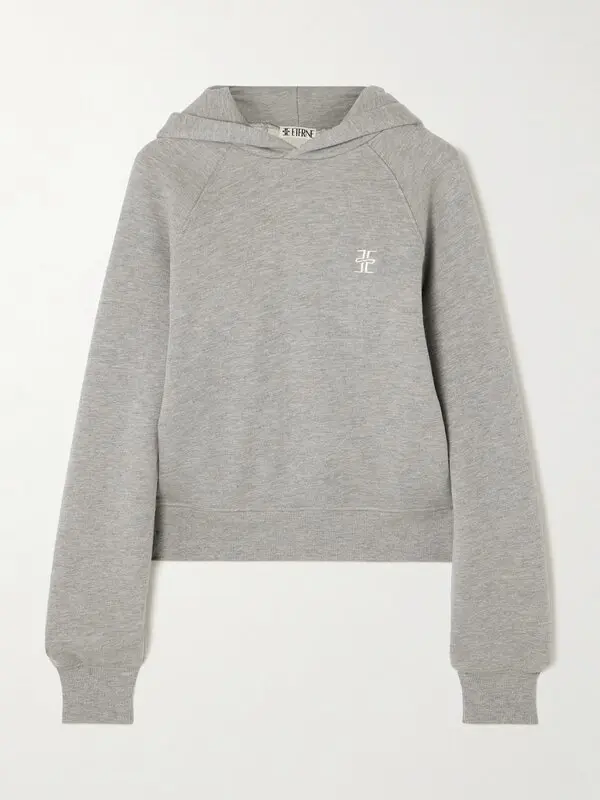 Eterne Embroidered Cotton-blend Hoodie