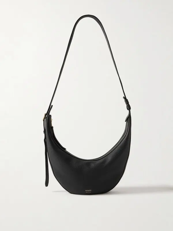 Khaite Augustina Small Textured-leather Shoulder Bag - Black