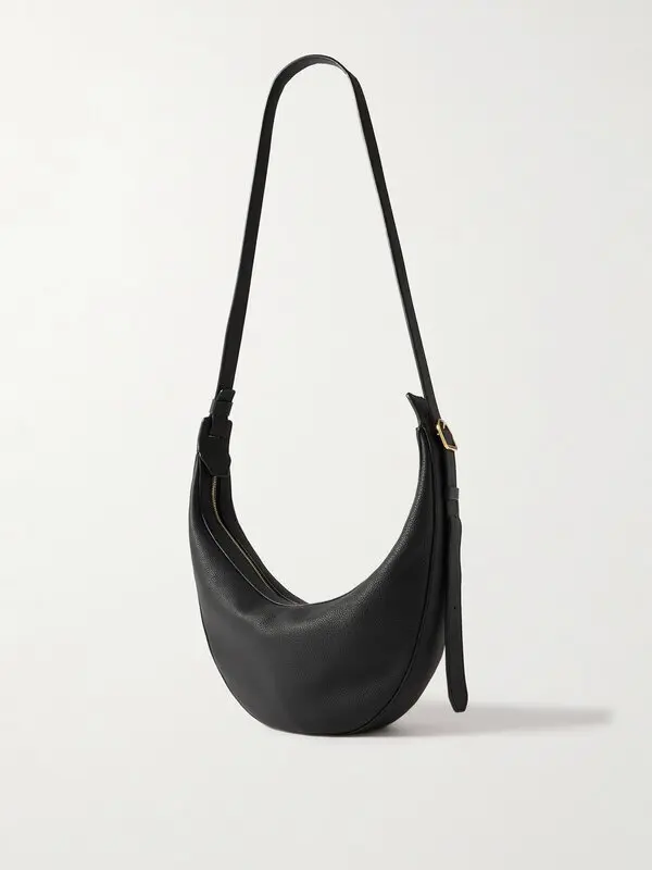 Khaite Augustina Small Textured-leather Shoulder Bag - Black