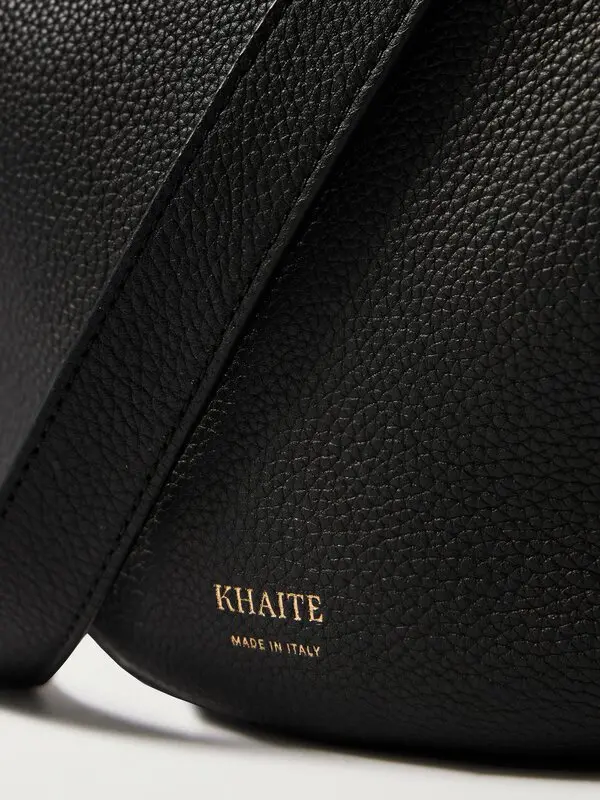 Khaite Augustina Small Textured-leather Shoulder Bag - Black