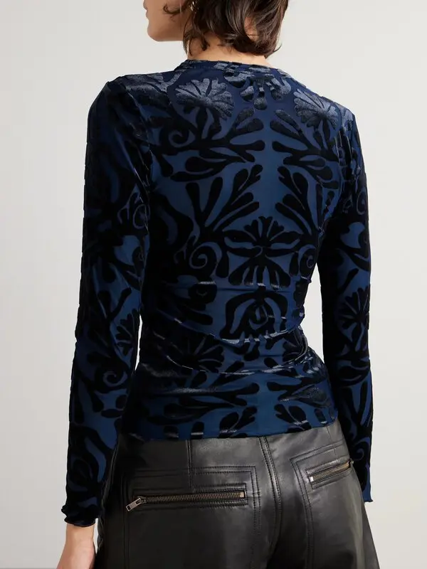 Sea Alis Devoré-velvet Top