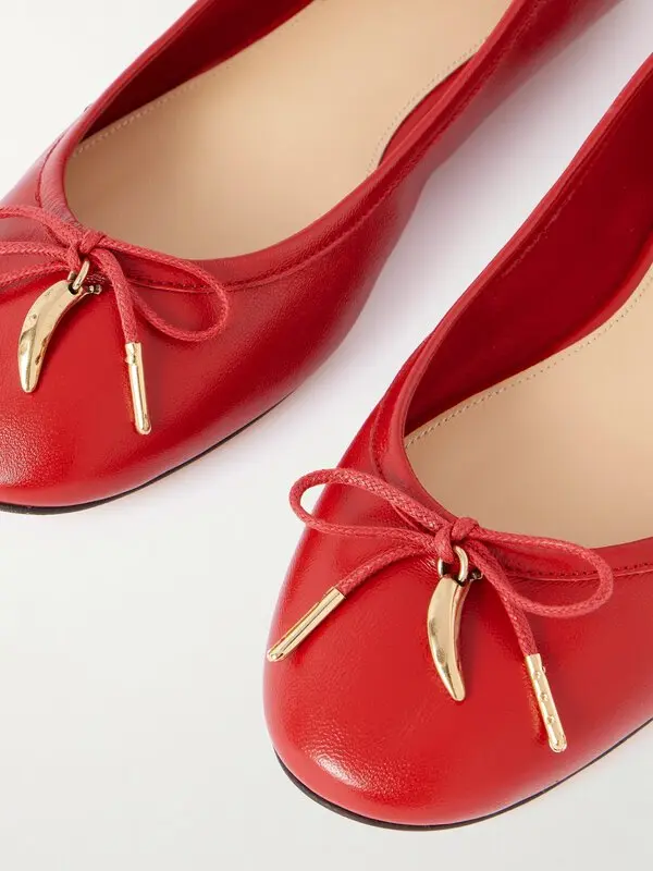 Chloé Iris Embellished Leather Ballet Flats