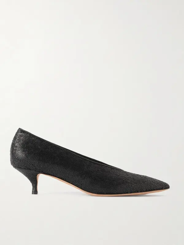 EMME PARSONS Veneto Sequined Leather Pumps