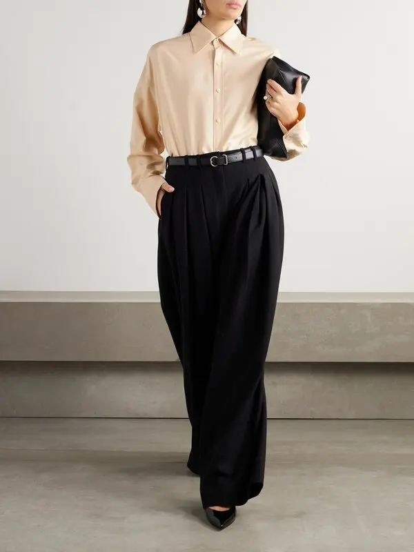 Carven Oversized Silk-habotai Shirt