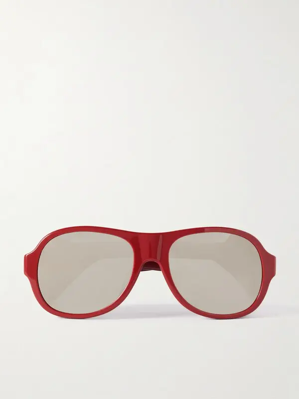 Celine Aviator-style Sunglasses - Red