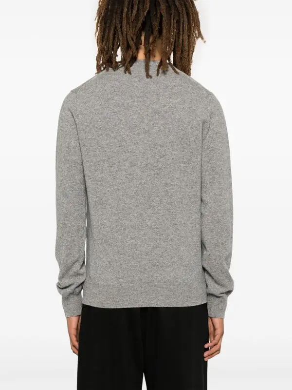 Play Comme Des Garcon Heart-patch Sweater - Grey
