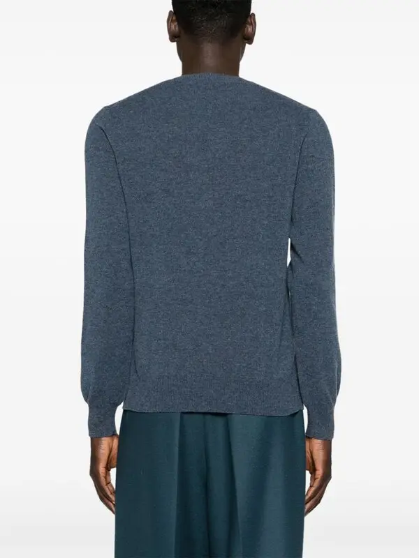 Play Comme Des Garcon Heart-patch Wool Jumper - Blue