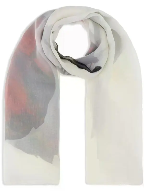 Alexander McQueen Floral-print Scarf - White