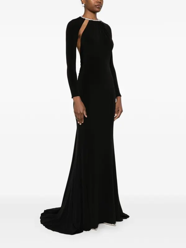 NISSA Open-back Jersey Gown