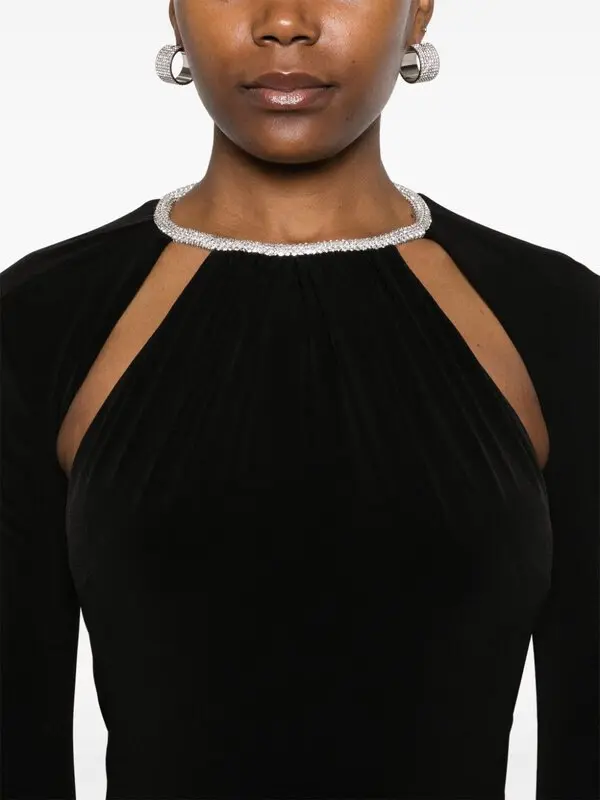 NISSA Open-back Jersey Gown