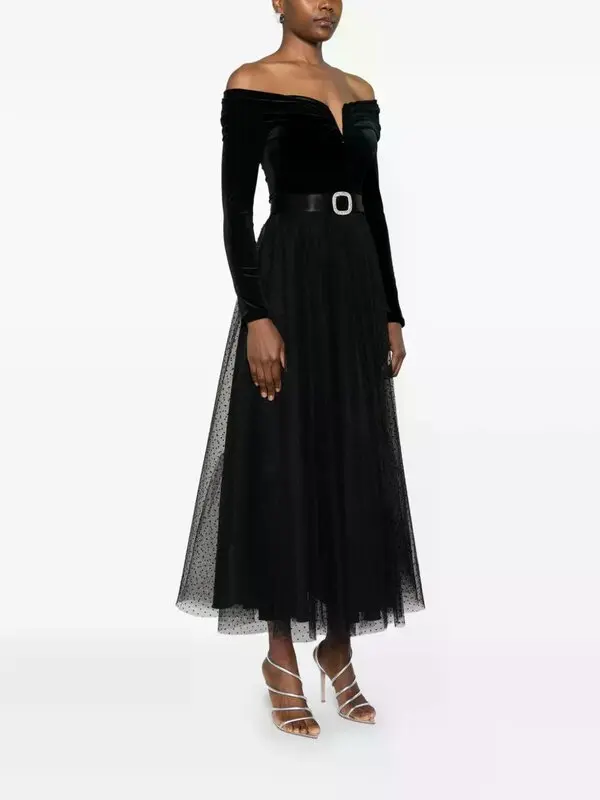 NISSA Belted Maxi Dress