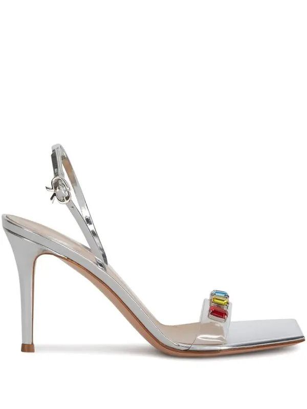 GIANVITO ROSSI 105mm Crystal-embellished Sandals - Silver