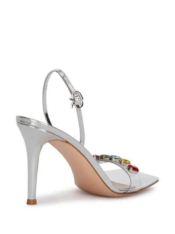 GIANVITO ROSSI 105mm Crystal-embellished Sandals - Silver