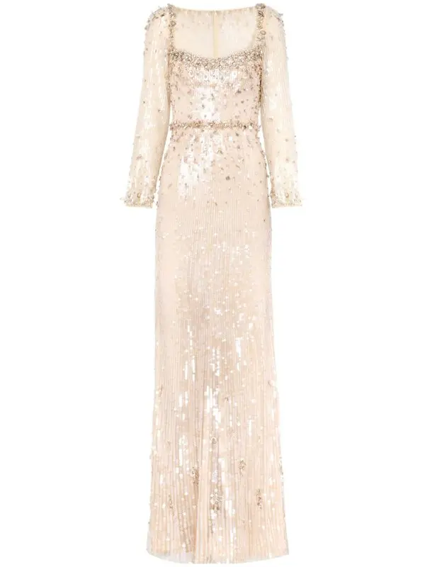 Jenny Packham Kestra Embellished Maxi Dress - Neutrals