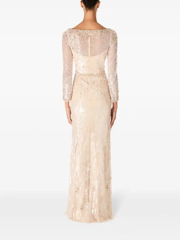 Jenny Packham Kestra Embellished Maxi Dress - Neutrals
