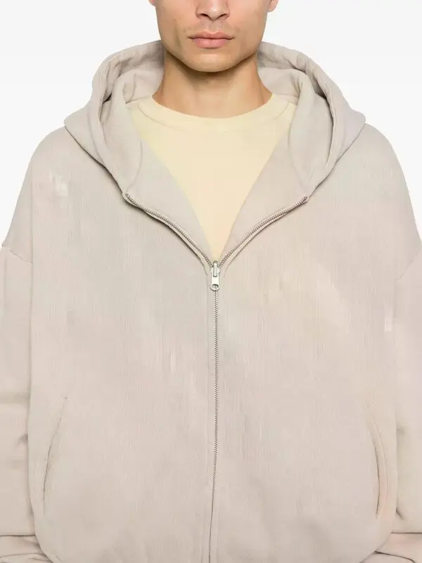 Entire Studios Thermal Zip-Up Hoodie - Grey - 19% Off | Editorialist