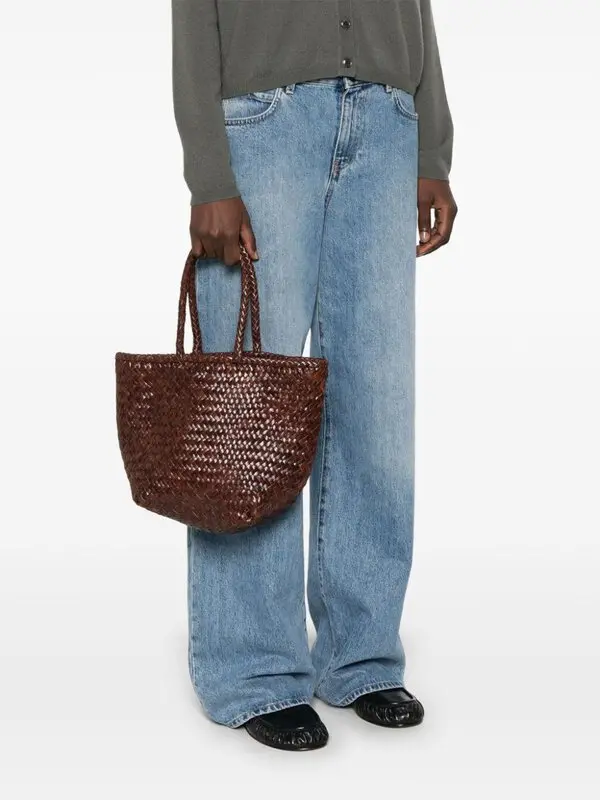 Dragon Diffusion Small Grace Basket Leather Tote Bag - Brown